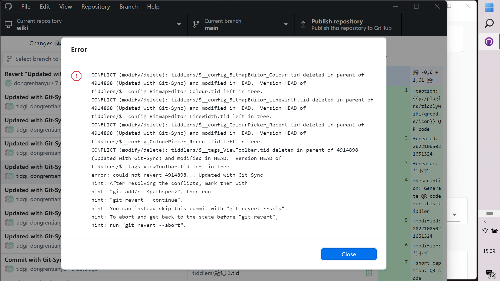 bug: E-8 工作区对应的Wiki网页加载失败了，原因有很多，但基本是因为程序Bug -100 ERR_CONNECTION_CLOSED https://www.bilibili.com ...