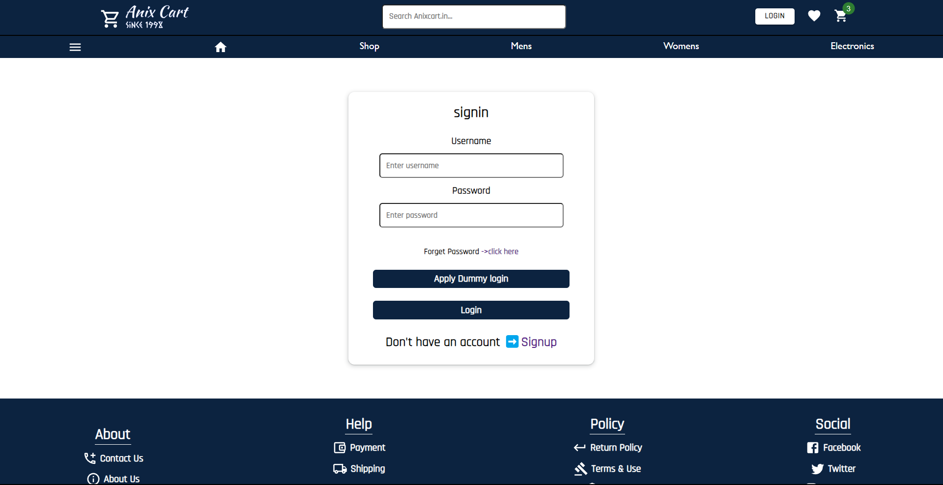 GitHub - ashutosh2720/anix-cart-ecommerce: An awesome E-commerce platform to buy Products!