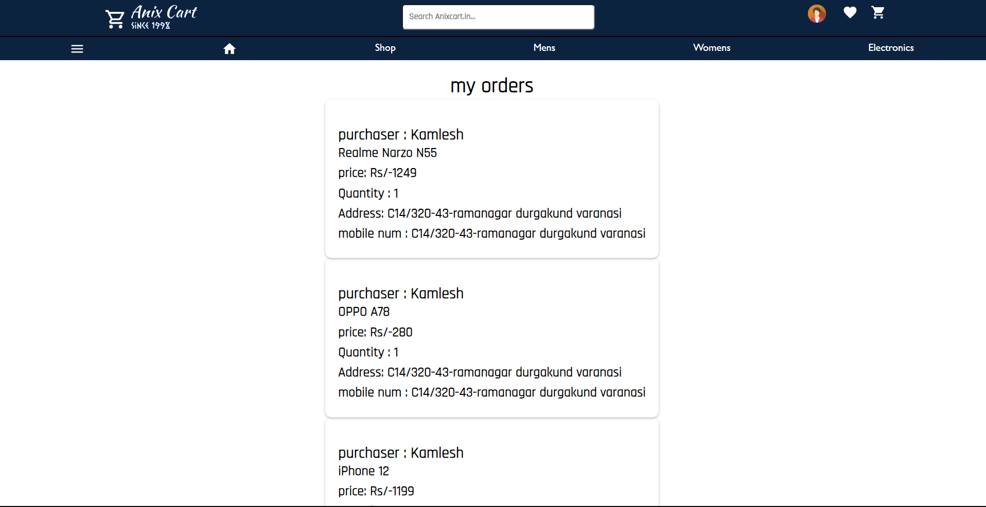 GitHub - ashutosh2720/anix-cart-ecommerce: An awesome E-commerce platform to buy Products!