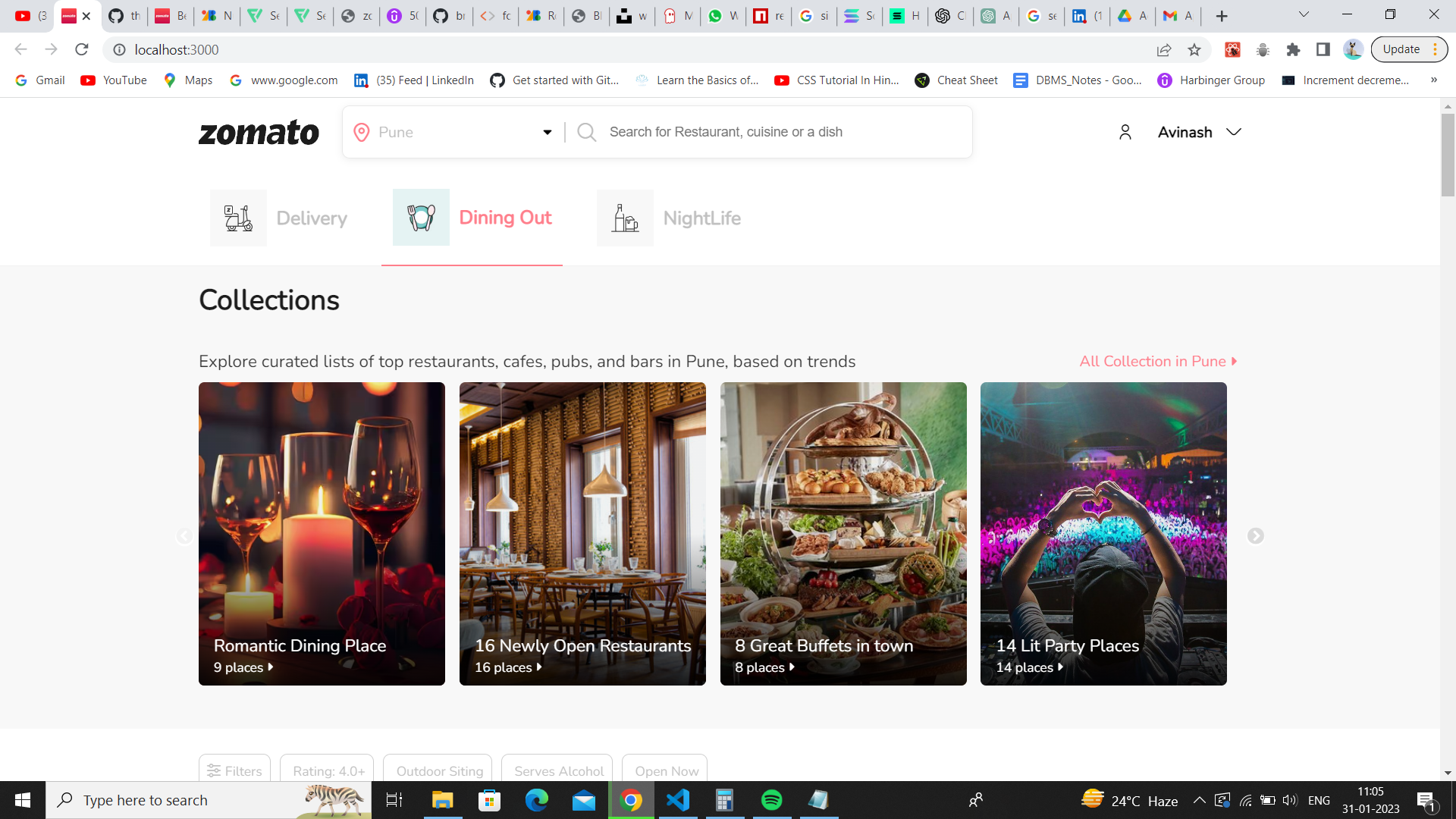 GitHub - the-real-Avinash/ZomatoClone