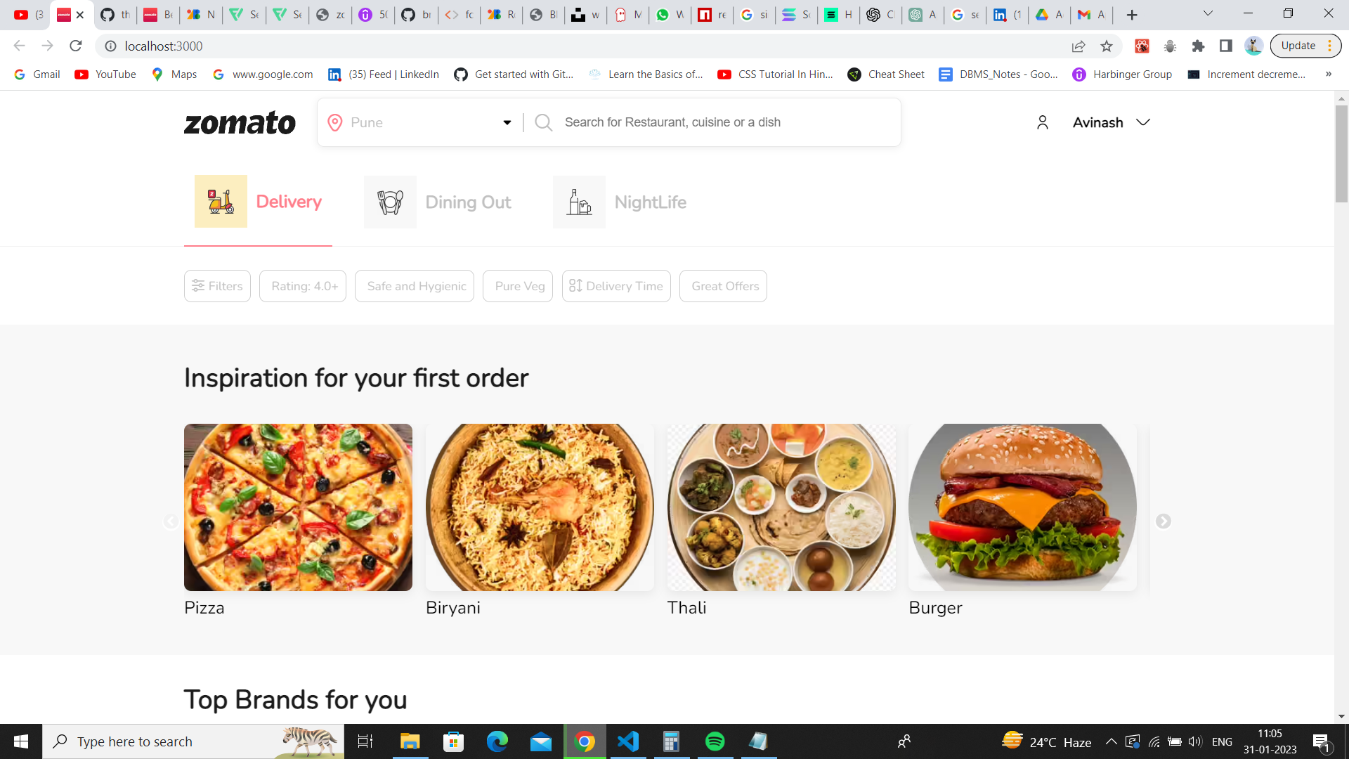 GitHub - the-real-Avinash/ZomatoClone