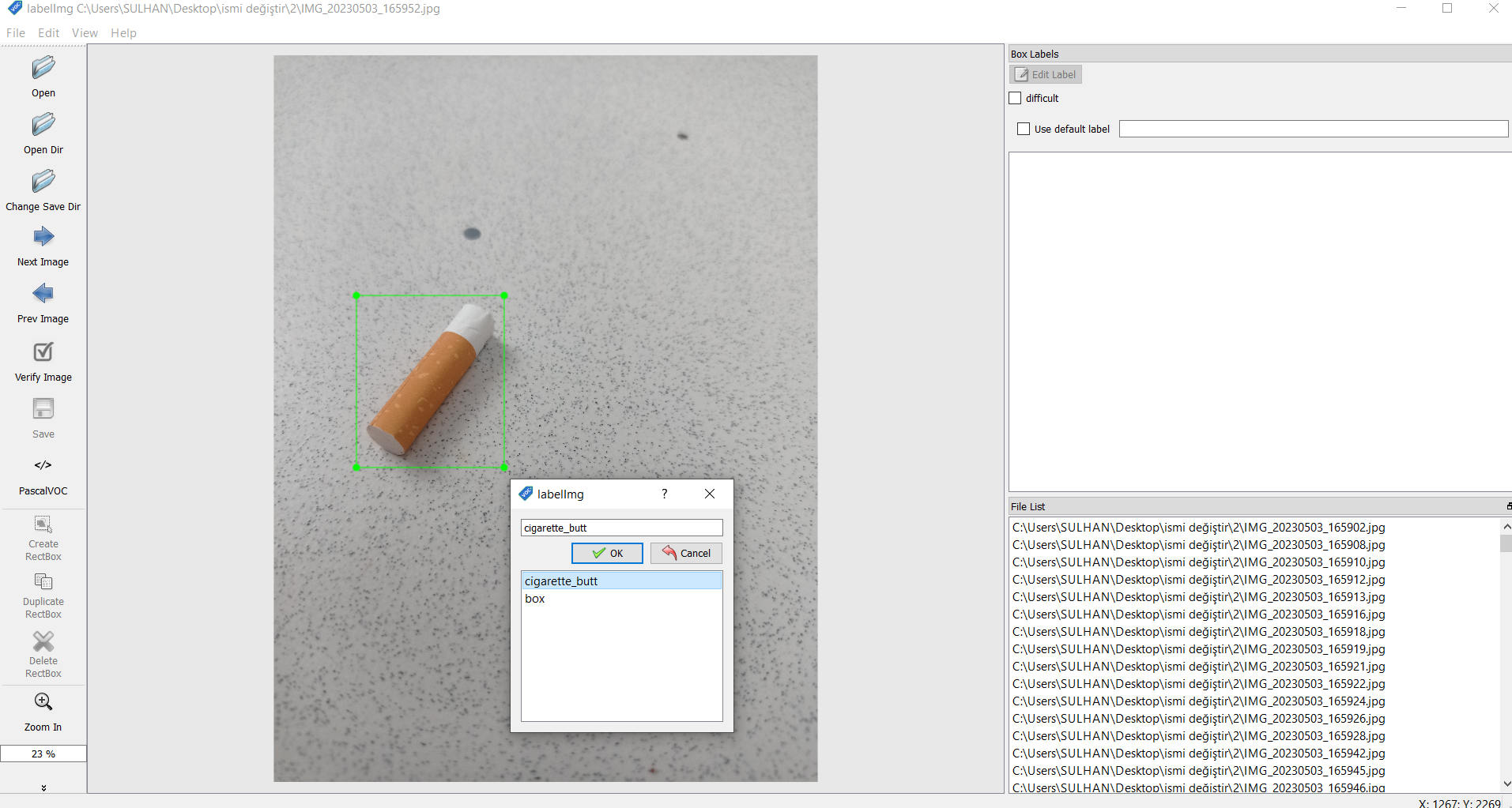 Github Yasinsulhan Robot Picking Cigarette Butt With Image Processing