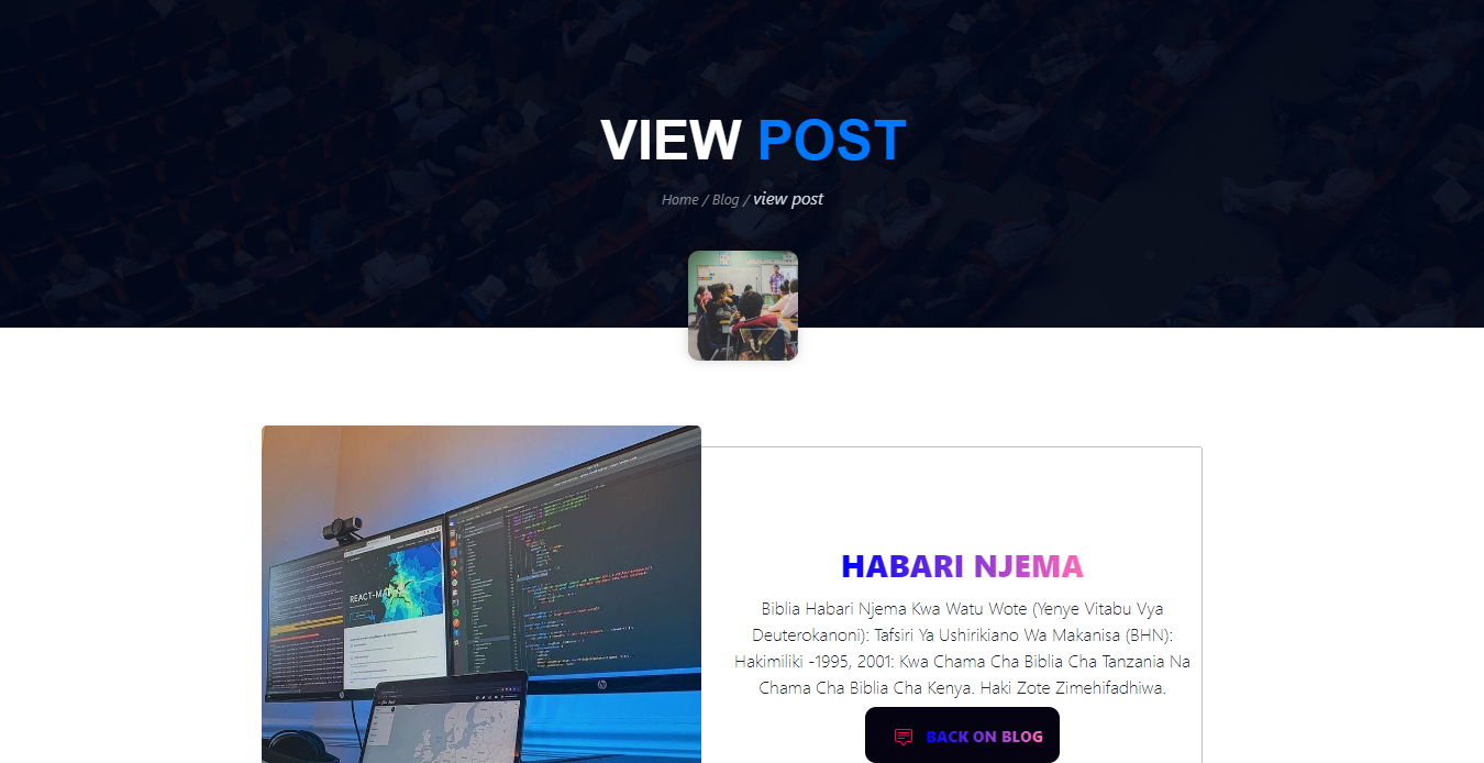 GitHub - Code4Hacker/walking-bible-community: Official Platform for Tanzania walking Bible ...