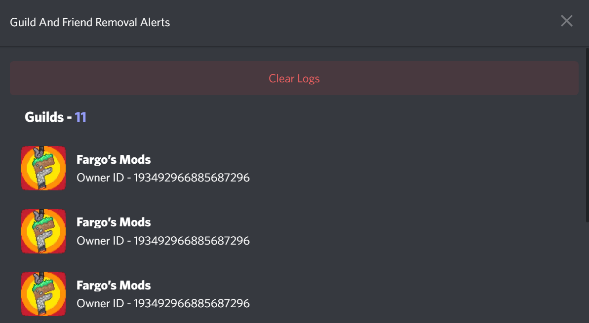 [Bug: GuildandFriendRemovalAlerts · Issue #254 · Metalloriff/BetterDiscordPlugins · GitHub