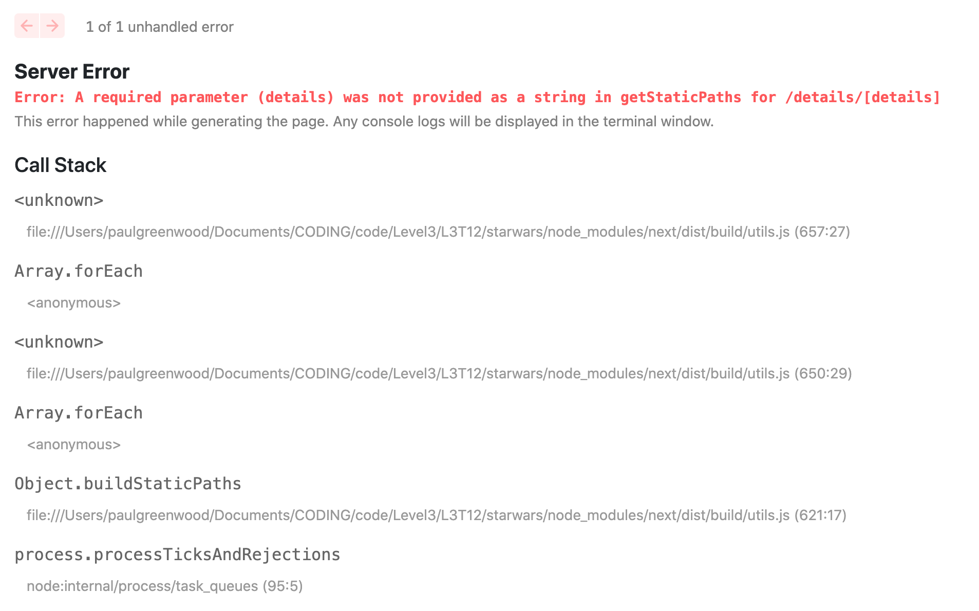 Displaying data from SWAPI with NextJS · vercel next.js · Discussion #45568 · GitHub