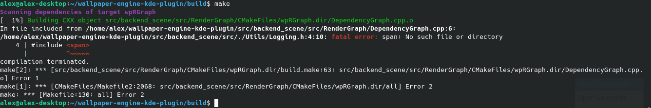 fatal error when running make command · Issue #204 · catsout/wallpaper-engine-kde-plugin · GitHub