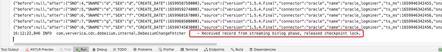 Oracle CDC startupoptions.initial (), does not perform increments after the full quantity is ...