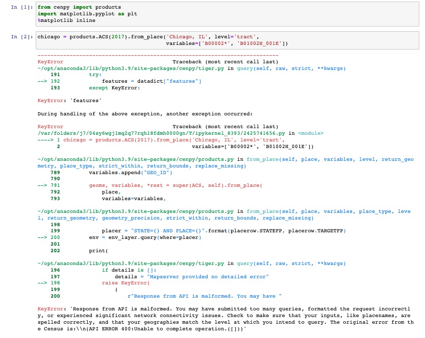 KeyError: Response from API is malformed. · Issue #150 · cenpy-devs ...