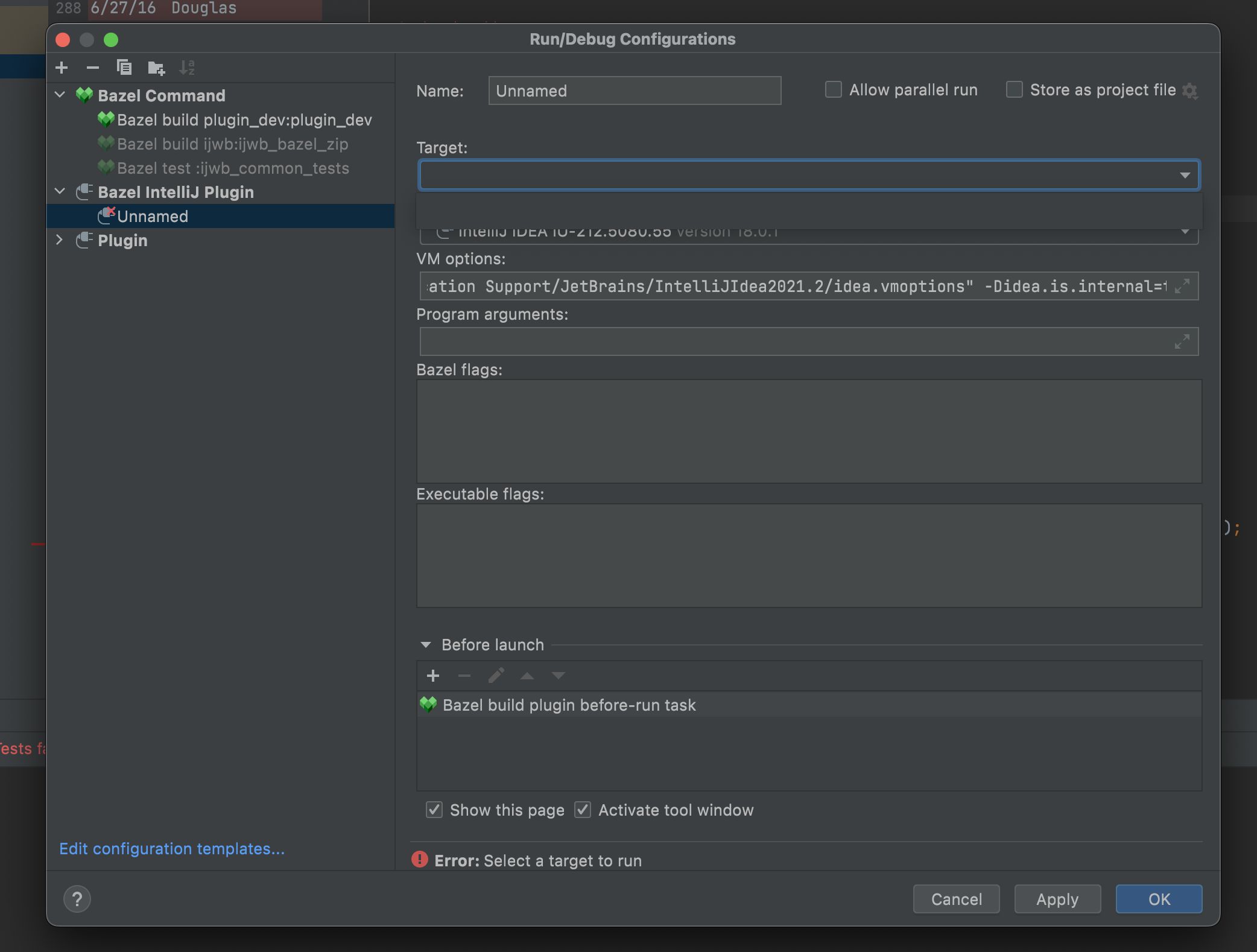 Target List Unpopulated for "Bazel IntelliJ Plugin" Configuration Modal · Issue #3732 ...