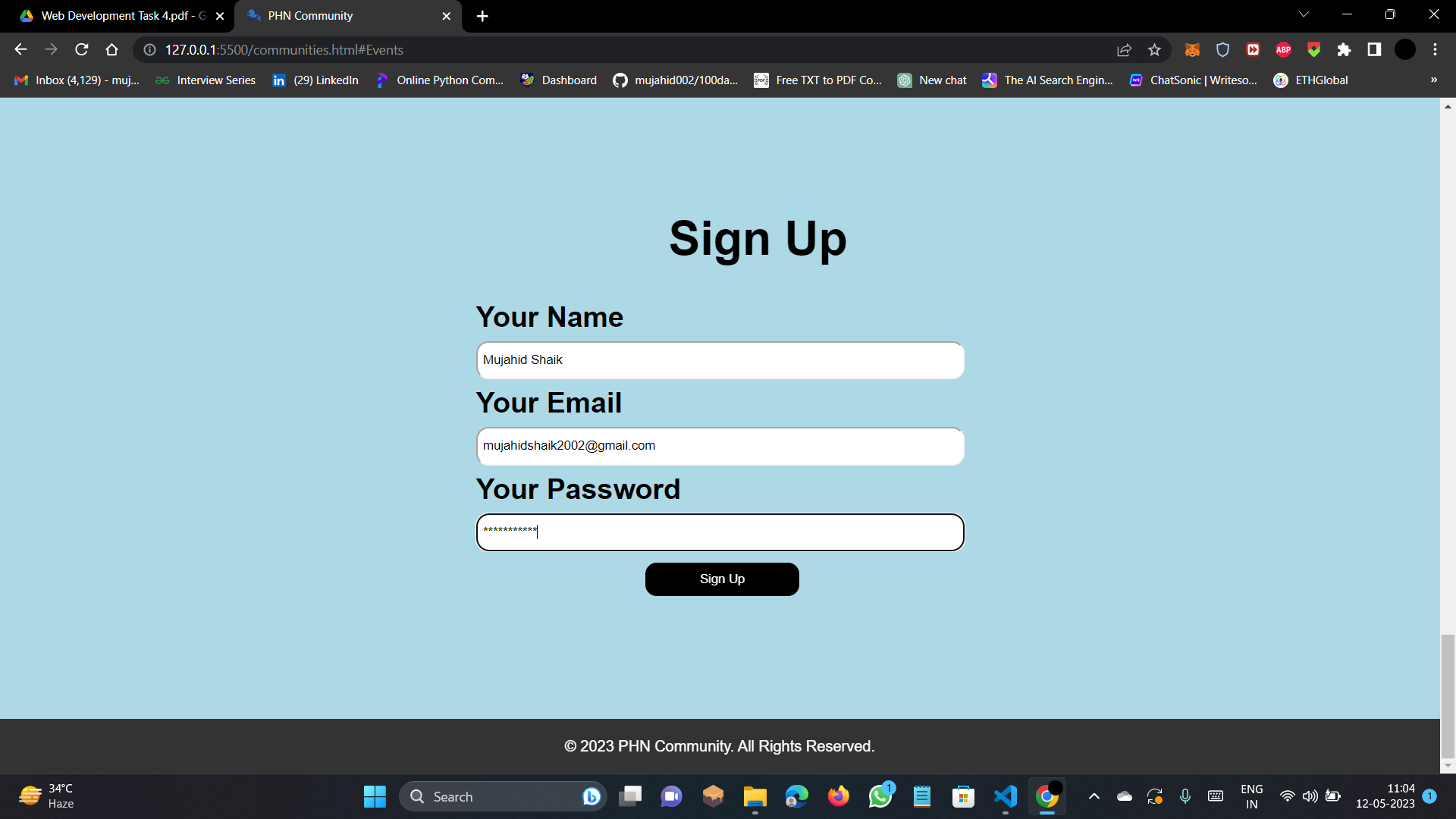 GitHub - mujahid002/PHN_Internship: Developed responsive user interfaces using HTML, CSS, and ...