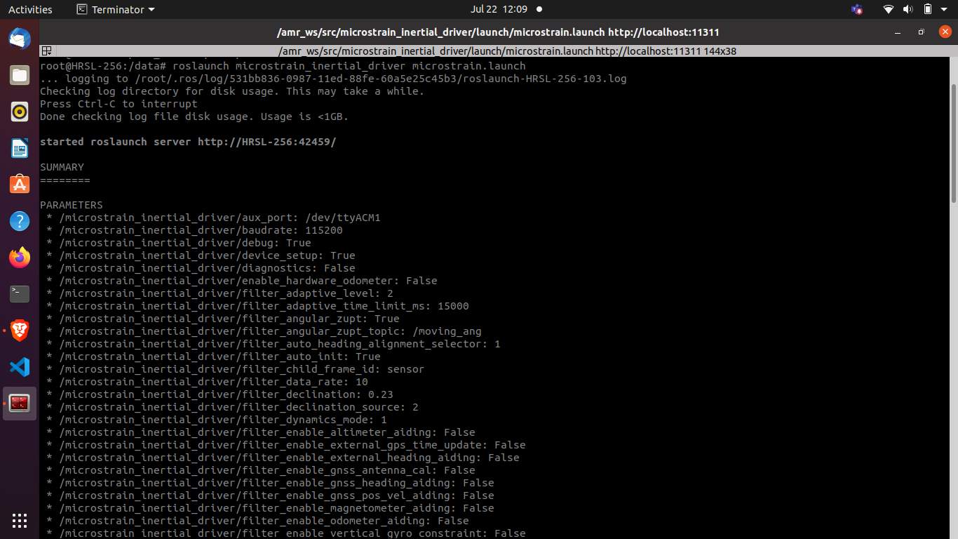 an instance of 'mscl::Error_MipCmdFailed' what(): The DeclinationSource command has failed ...
