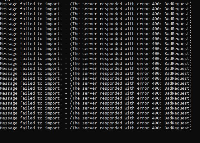 Message Failed To Import The Server Responded With Error 400 Badrequest · Issue 5