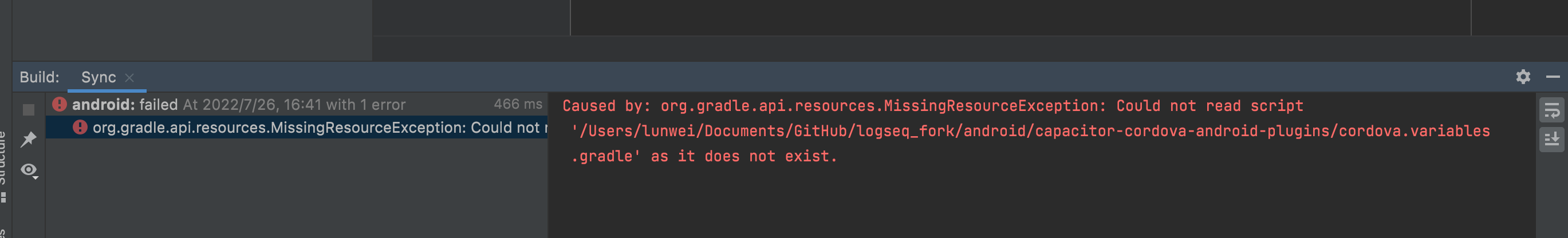 android development setup broken · Issue #6179 · logseq/logseq · GitHub