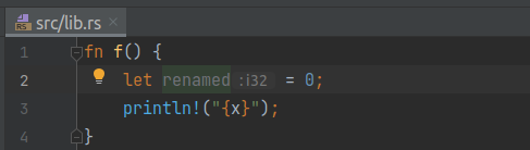 Variable rename function cannot find variable inside `println!("{x}")` macro · Issue #9840 ...