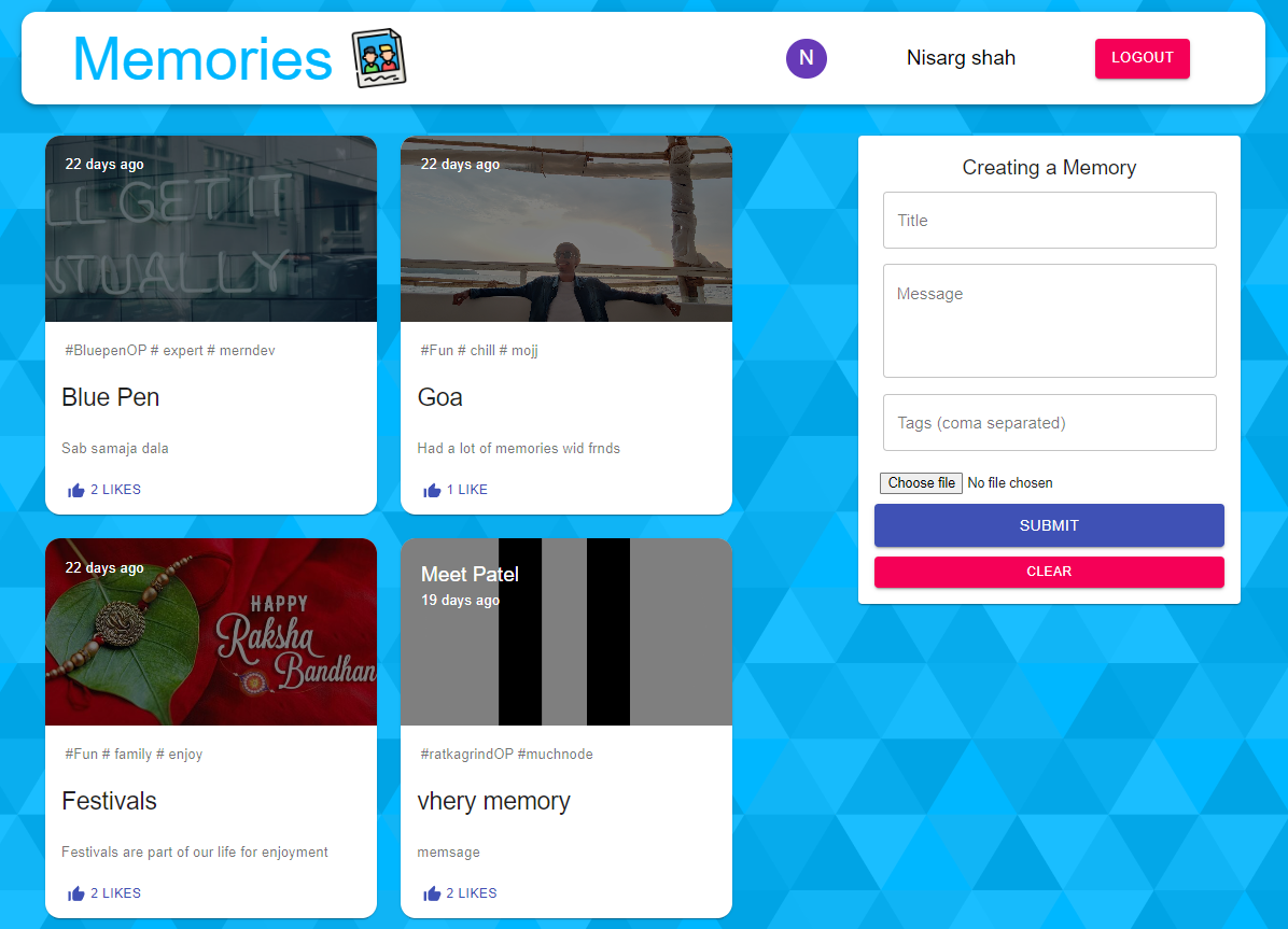 GitHub - Nisarg7112/Post_Memories_App