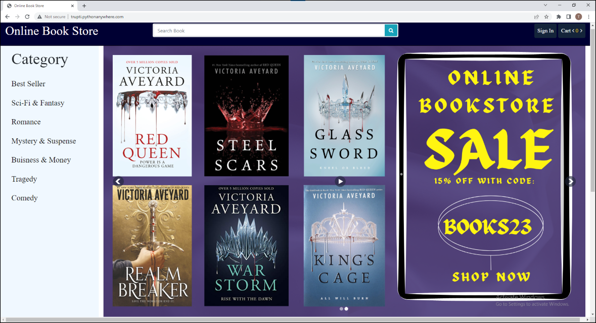 GitHub - TruptiPawar23/Online-BookStore-Project: Online Book Store Project is an E-Commerce ...