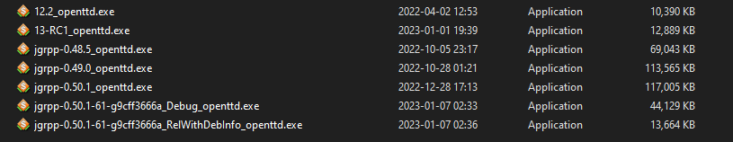 [Bug]: openttd.exe size difference in release version on GH versus locally built version · Issue ...