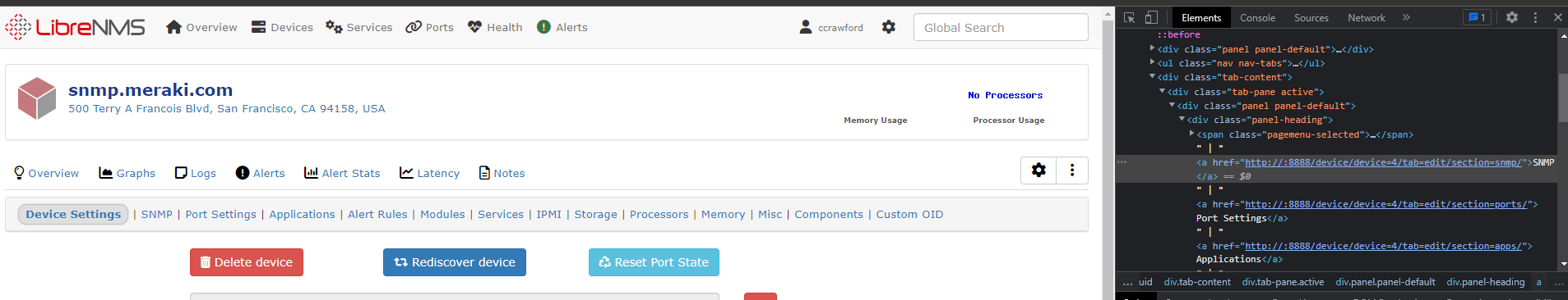 Links for device settings not working · Issue #14131 · librenms/librenms · GitHub