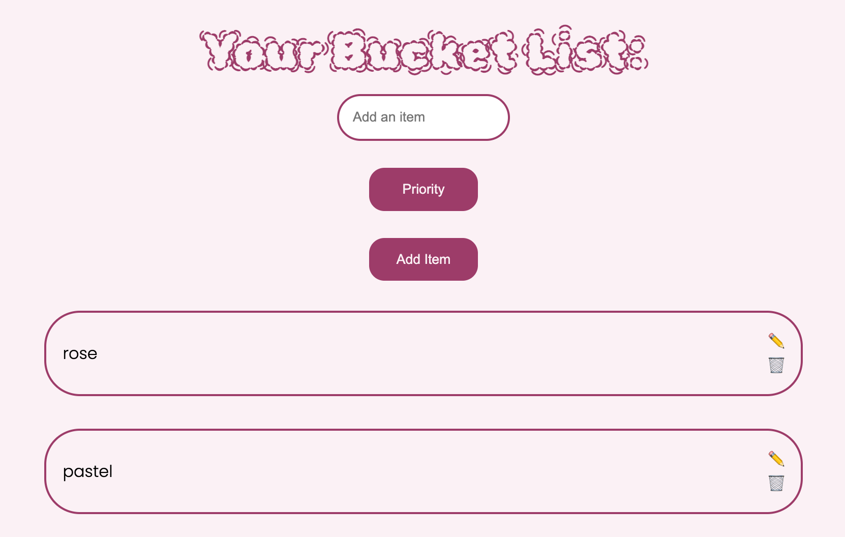 GitHub - roseandlily33/bucketList: Week #20 Mini Challenge to create a ...