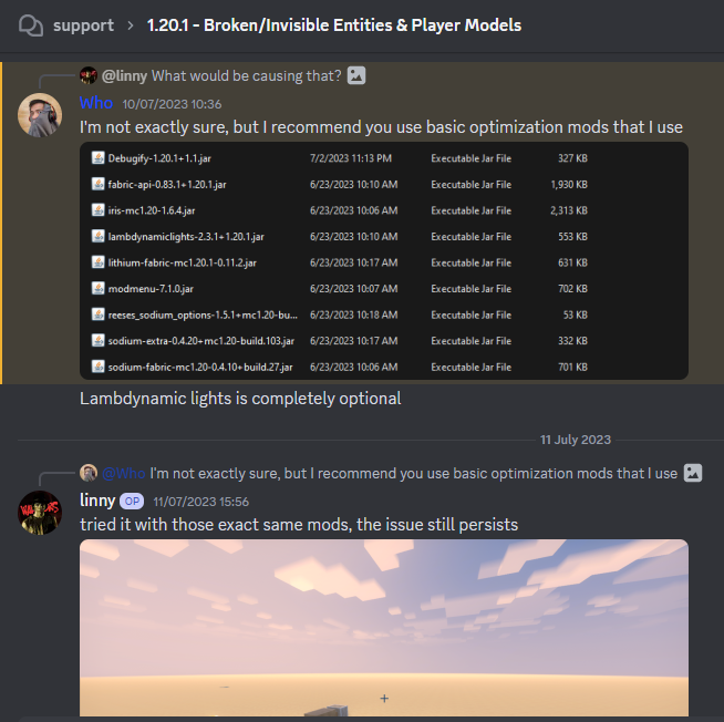 [Bug] 1.20.1 - Broken/Invisible Entities & Player Models · Issue #37 · Eldeston/Super-Duper ...