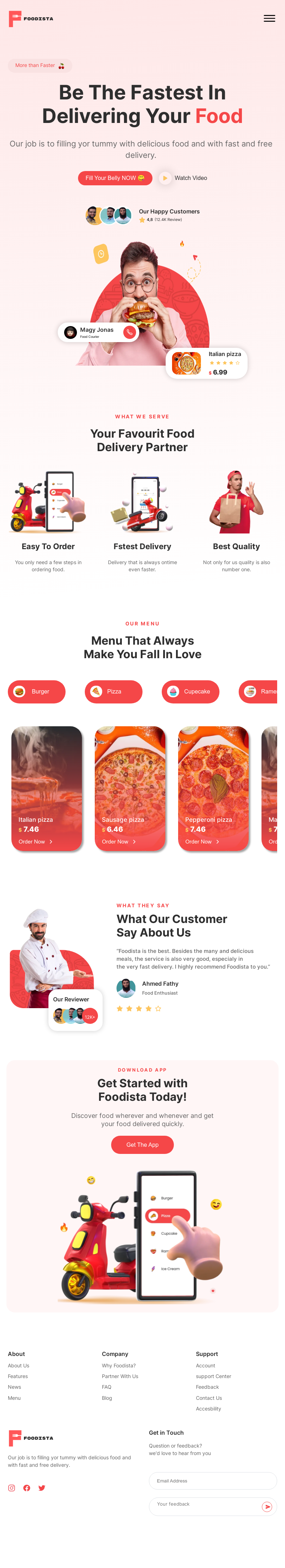 GitHub - Mustafa-Suleiman/Foodista: Responsive landing page for an ...