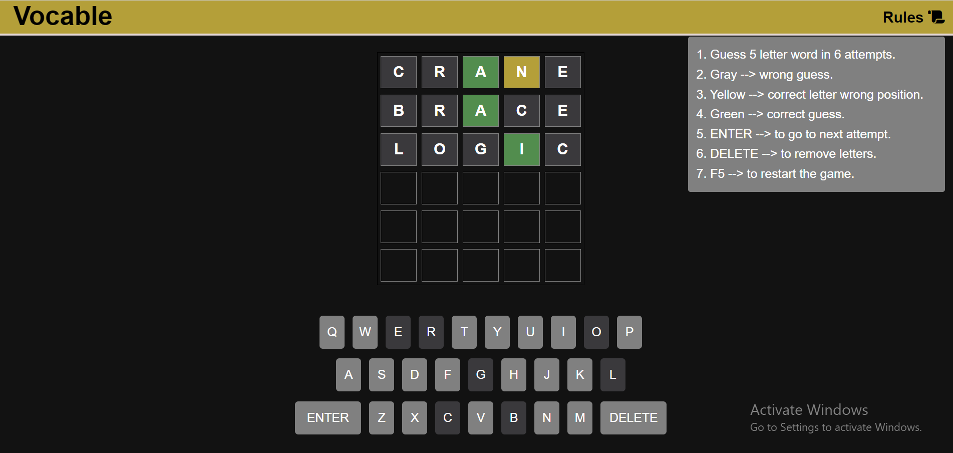 Github Aishwaryaatwork Vocable A Fun Word Guessing Game Web App Made With React Js