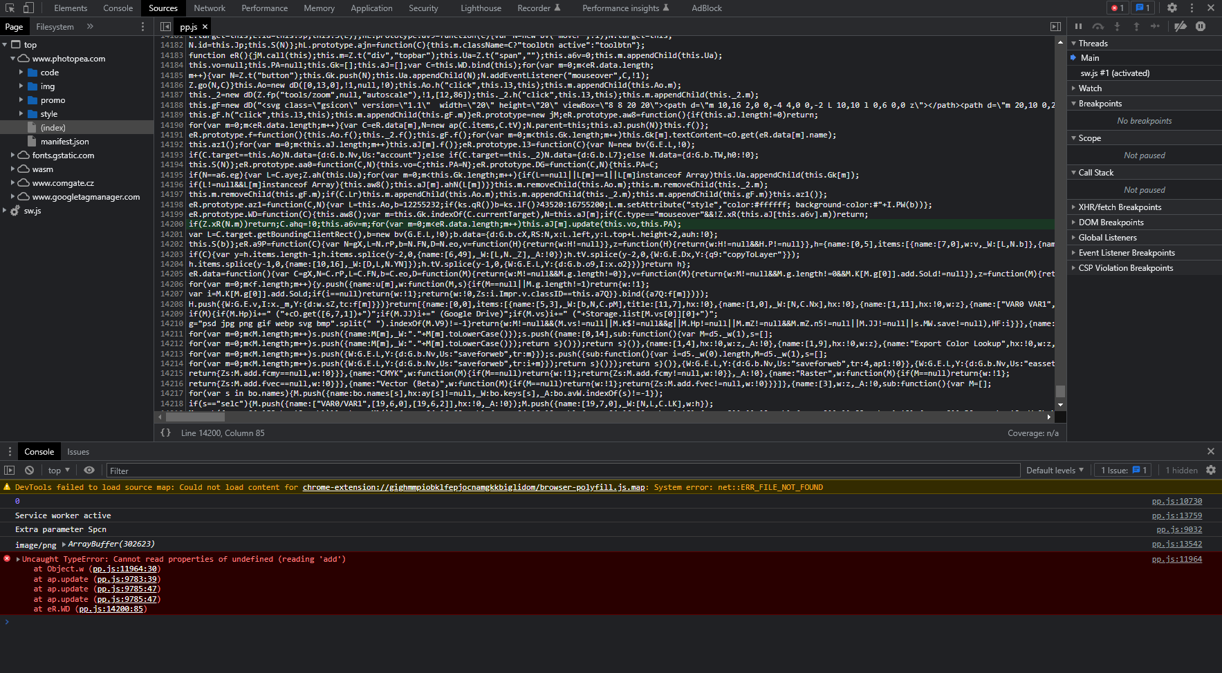 Drop down menu does not open · Issue #4848 · photopea/photopea · GitHub