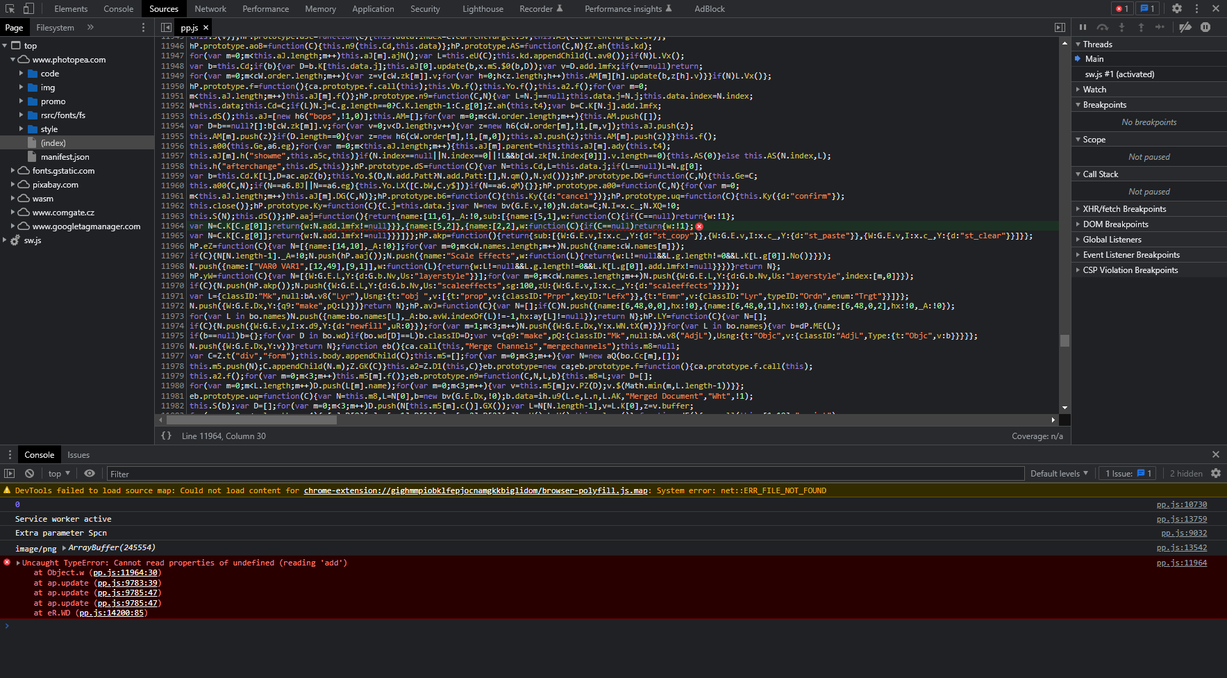 Drop down menu does not open · Issue #4848 · photopea/photopea · GitHub