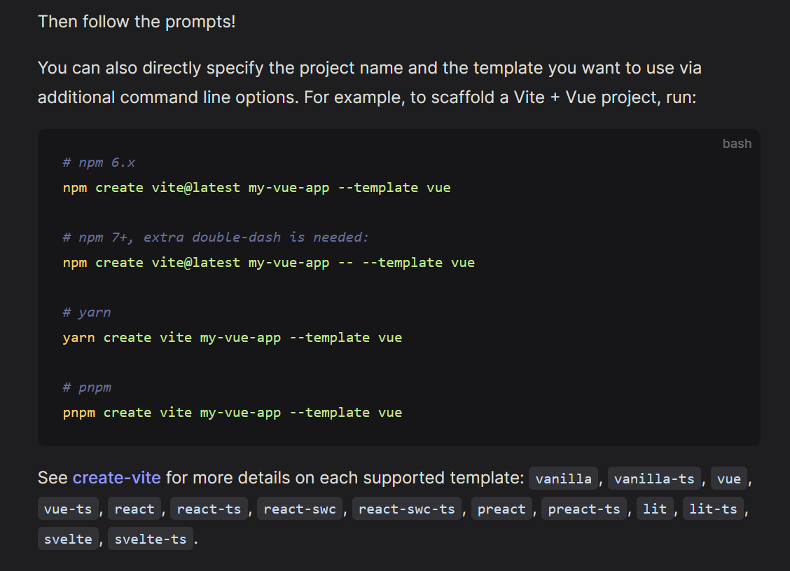 [create Vite] Can T Startup A Project Without Interactive Cli · Issue 13535 · Vitejs Vite · Github