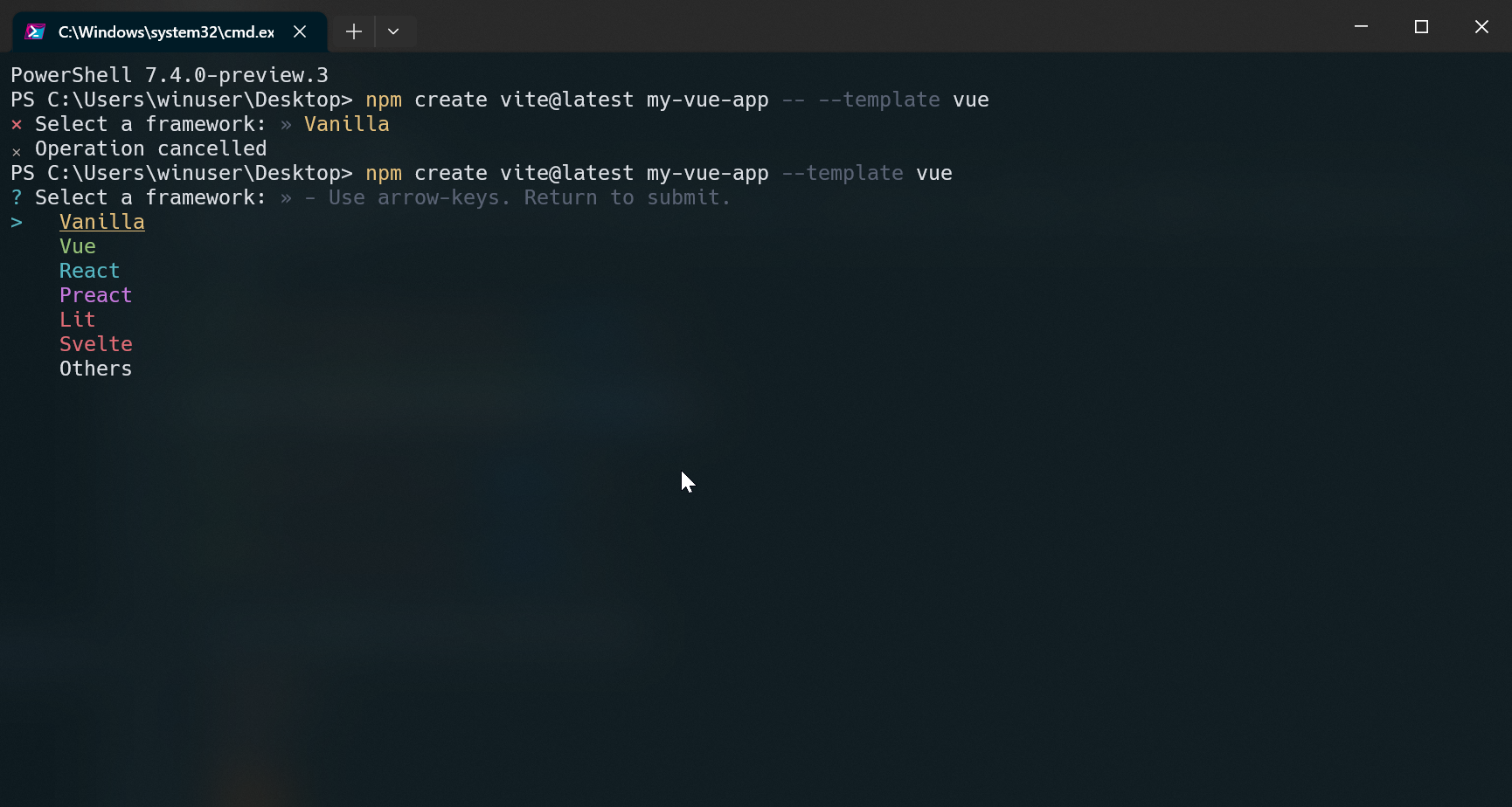 [create Vite] Can T Startup A Project Without Interactive Cli · Issue 13535 · Vitejs Vite · Github