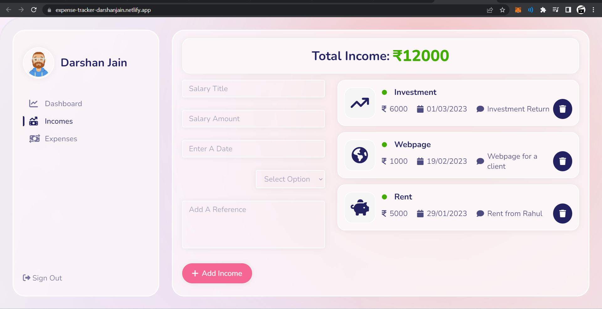 GitHub - darshanjaipuria/Expense-Tracker
