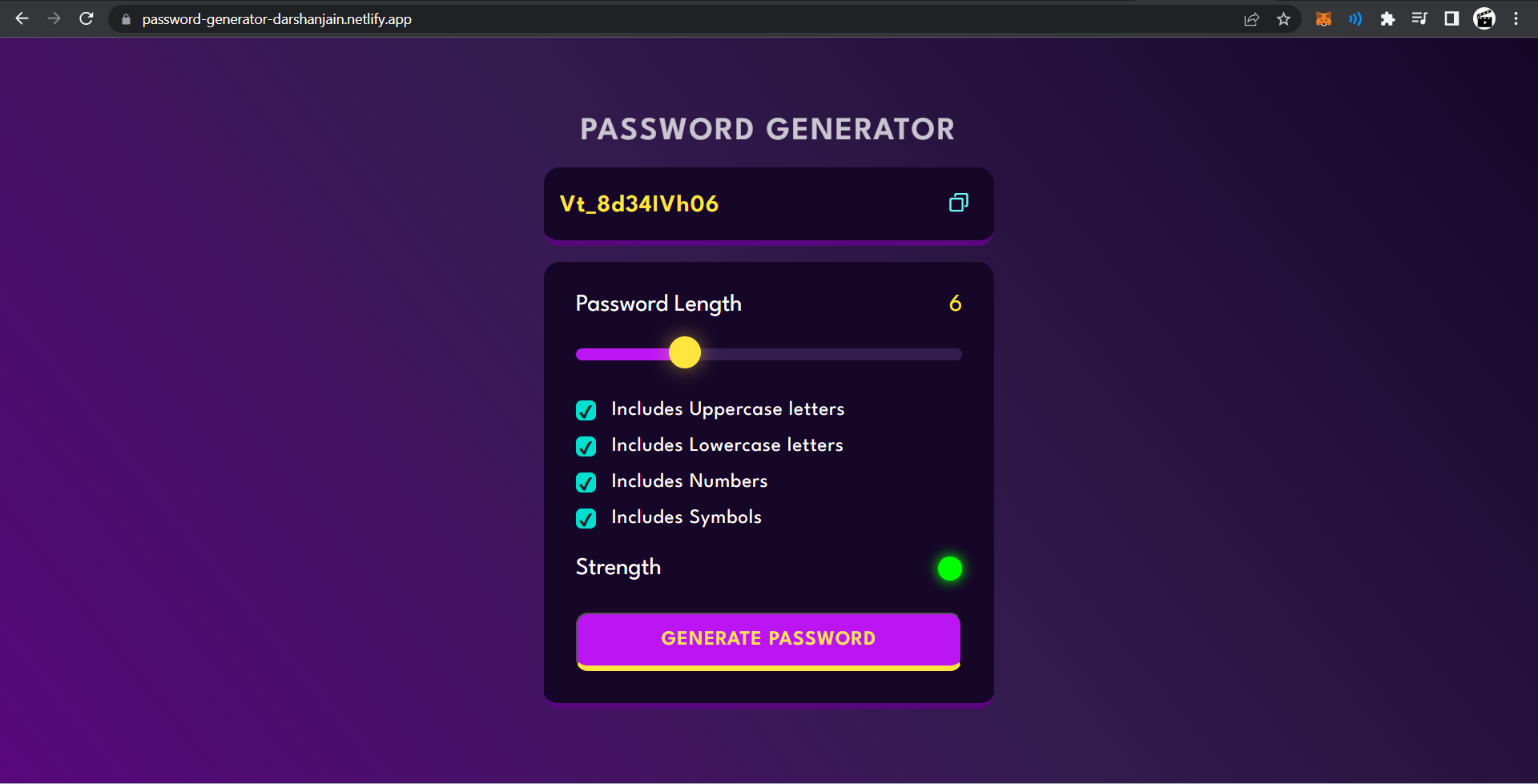 Github Darshanjaipuria Passwordgenerator