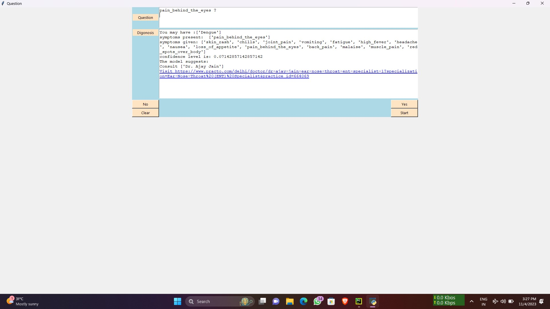 GitHub - Ankit34818/Healthcare-Chatbot: A healthcare chatbot is a ...