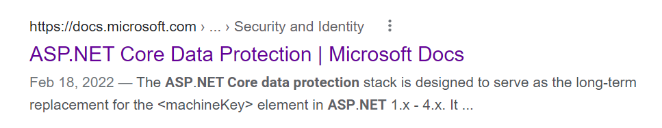 SEO audit: ASP.NET Core Data Protection · Issue #25232 · dotnet ...