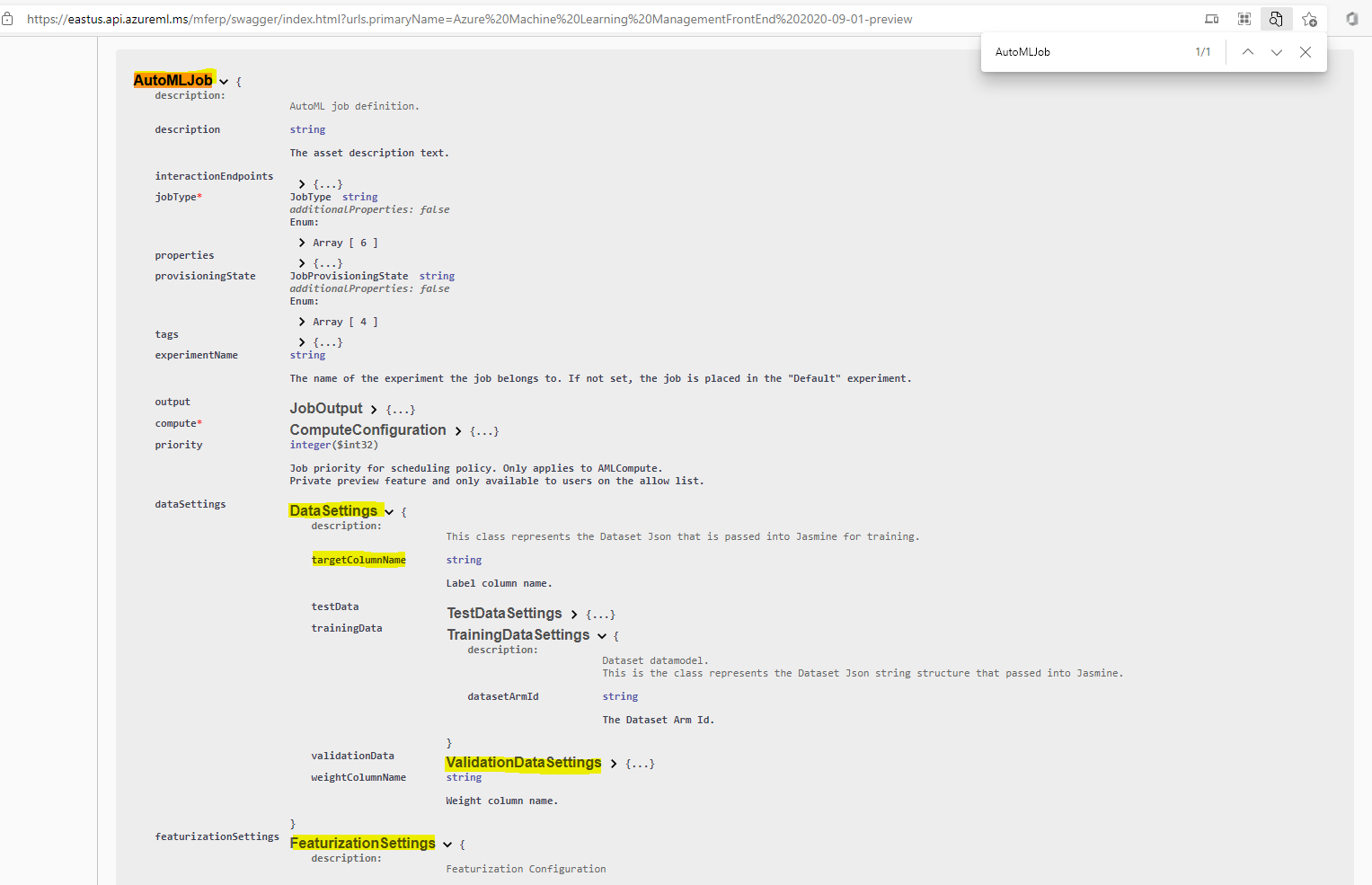Automl Vnext Previewdocsrest Apisautoml Rest Apismd At Main · Azureautoml Vnext Preview