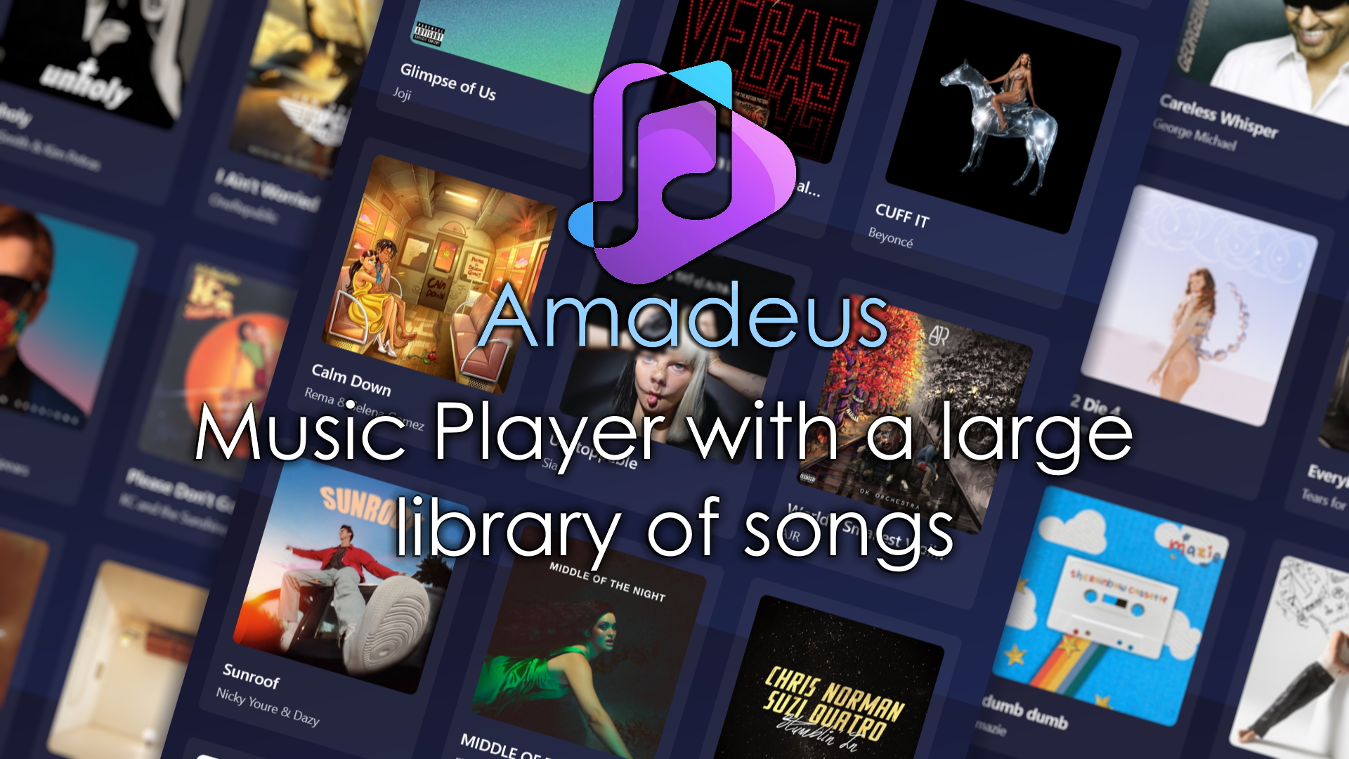 GitHub - cnajmeddine/Amadeus-music-player: A free spotify alternative with a large library of songs.