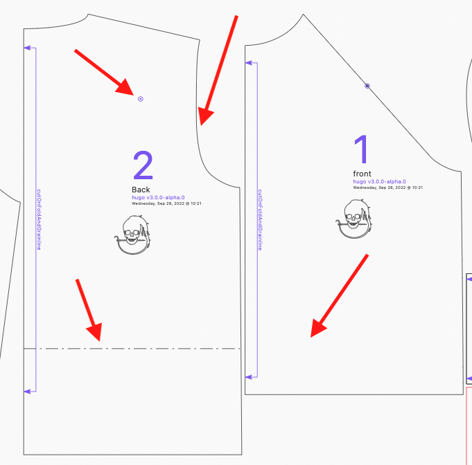 [bug]: [v3] [Hugo] Various issues with Back and Front parts. · Issue #2875 · freesewing ...