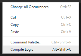 Regardless of order, new context menu entries on document show above 'Command Palette'. · Issue ...