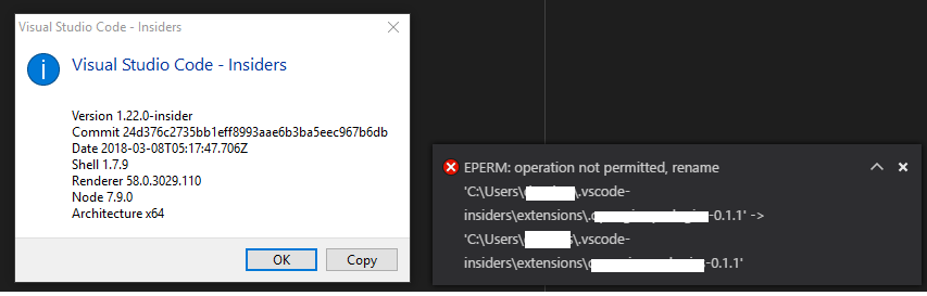 Installing extension via .vsix no longer working. · Issue #45651 · microsoft/vscode · GitHub