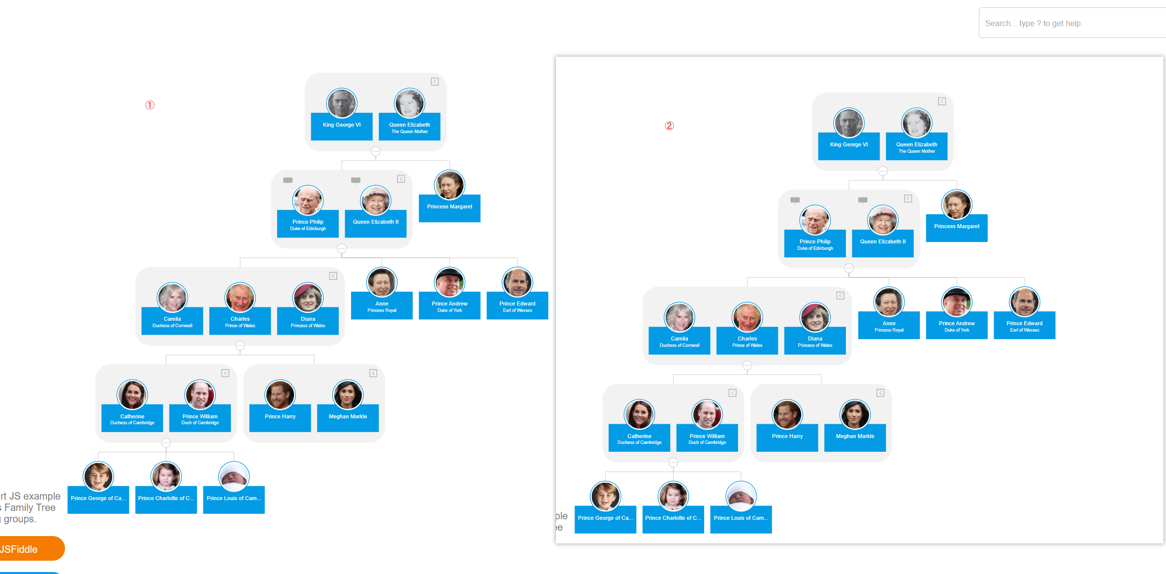 Can we show multiple family tree in the same page · Issue #733 · BALKANGraph/OrgChartJS · GitHub