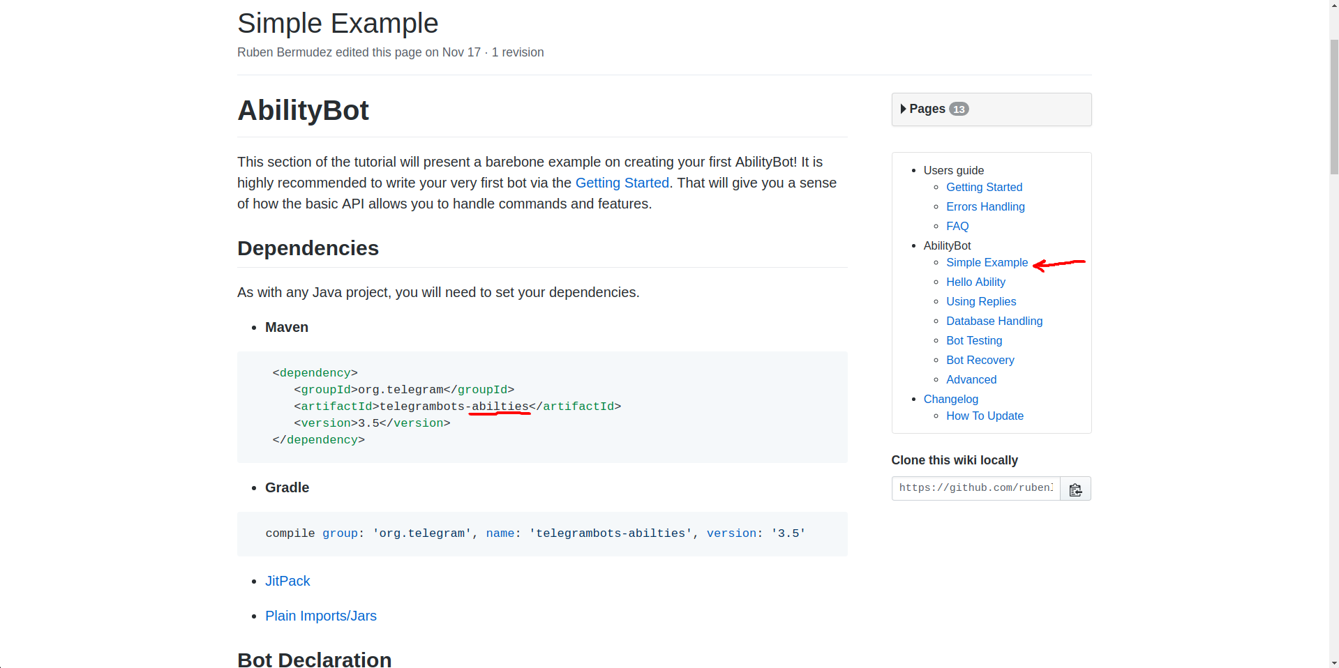 Wiki Maven · Issue #355 · rubenlagus/TelegramBots · GitHub
