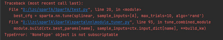 run example error and how can i solve · microsoft SparTA · Discussion #16 · GitHub