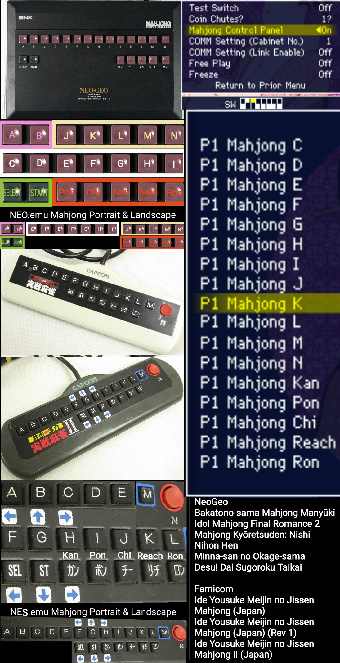 [Feature request]: fix SNK/Capcom NeoGeo/Famicom Mahjong Keyboard Games ...