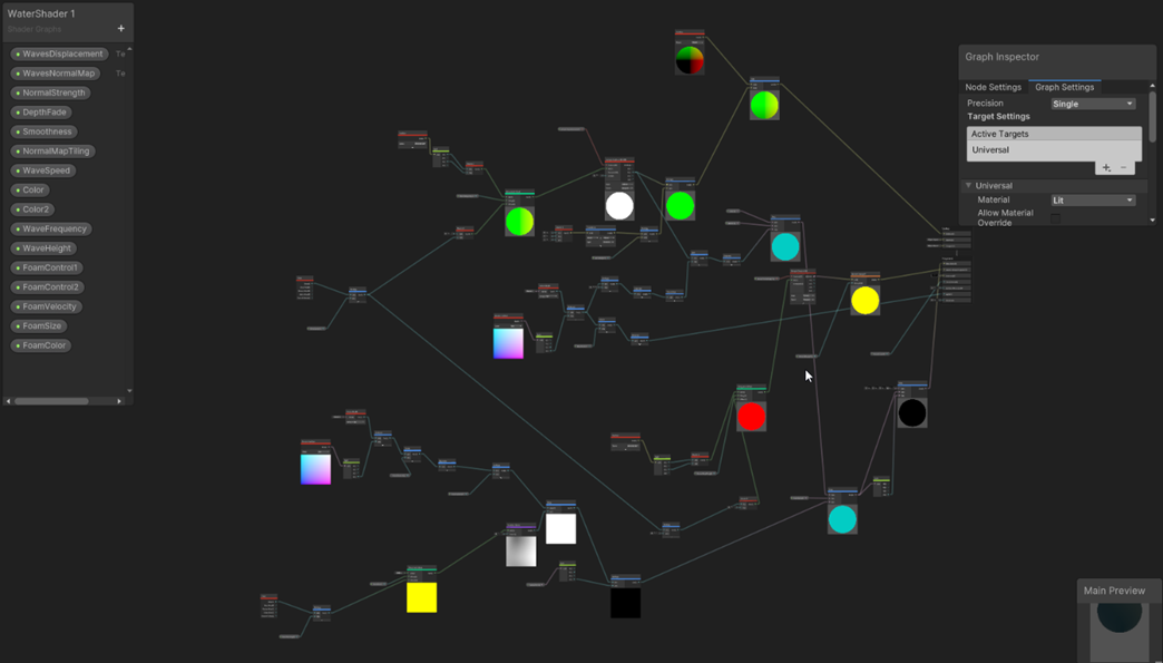 GitHub - swimmin99/PrivateProject-ShaderStudy: 목표 : 쉐이더 그래프를 사용하여 물결치는 파도를 구현