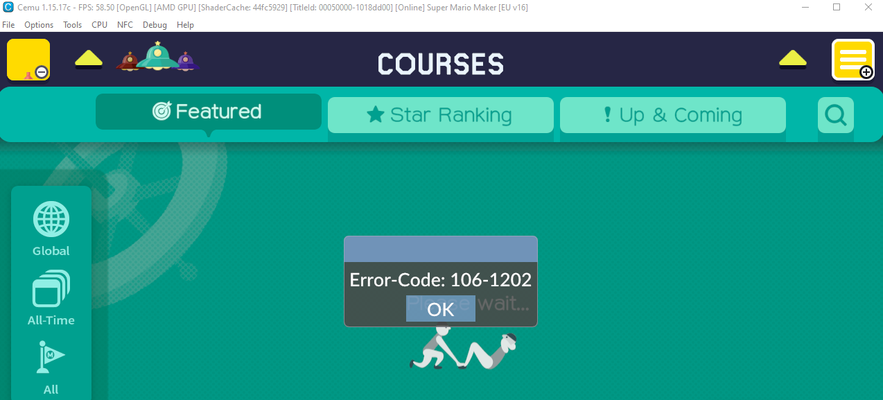 my smm is crashing and giving an error "106-1202" when I try to enter ...