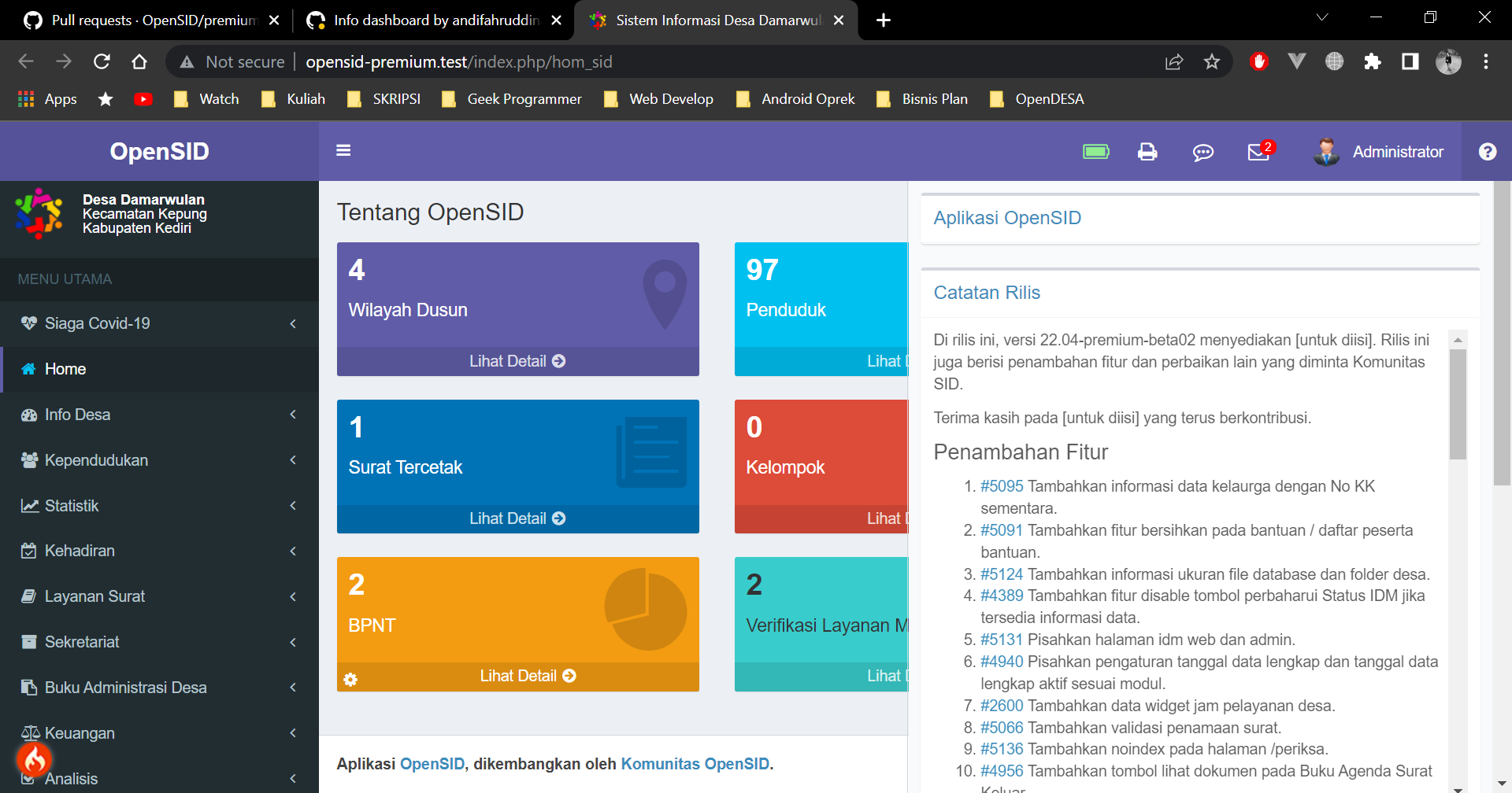 Permintaan fitur: Sesuakan tampilan informasi yang ada di home · Issue #5067 · OpenSID/OpenSID ...