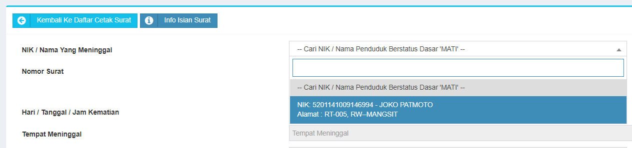 Bug/error: undefined data penduduk berstatus meninggal saat cetak surat keterangan meninggal ...
