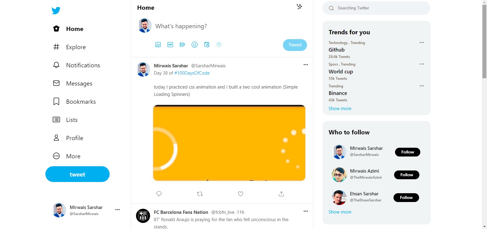 GitHub - SarsharMirwais/Twitter-clone GitHub - SarsharMirwais/Twitter-clone