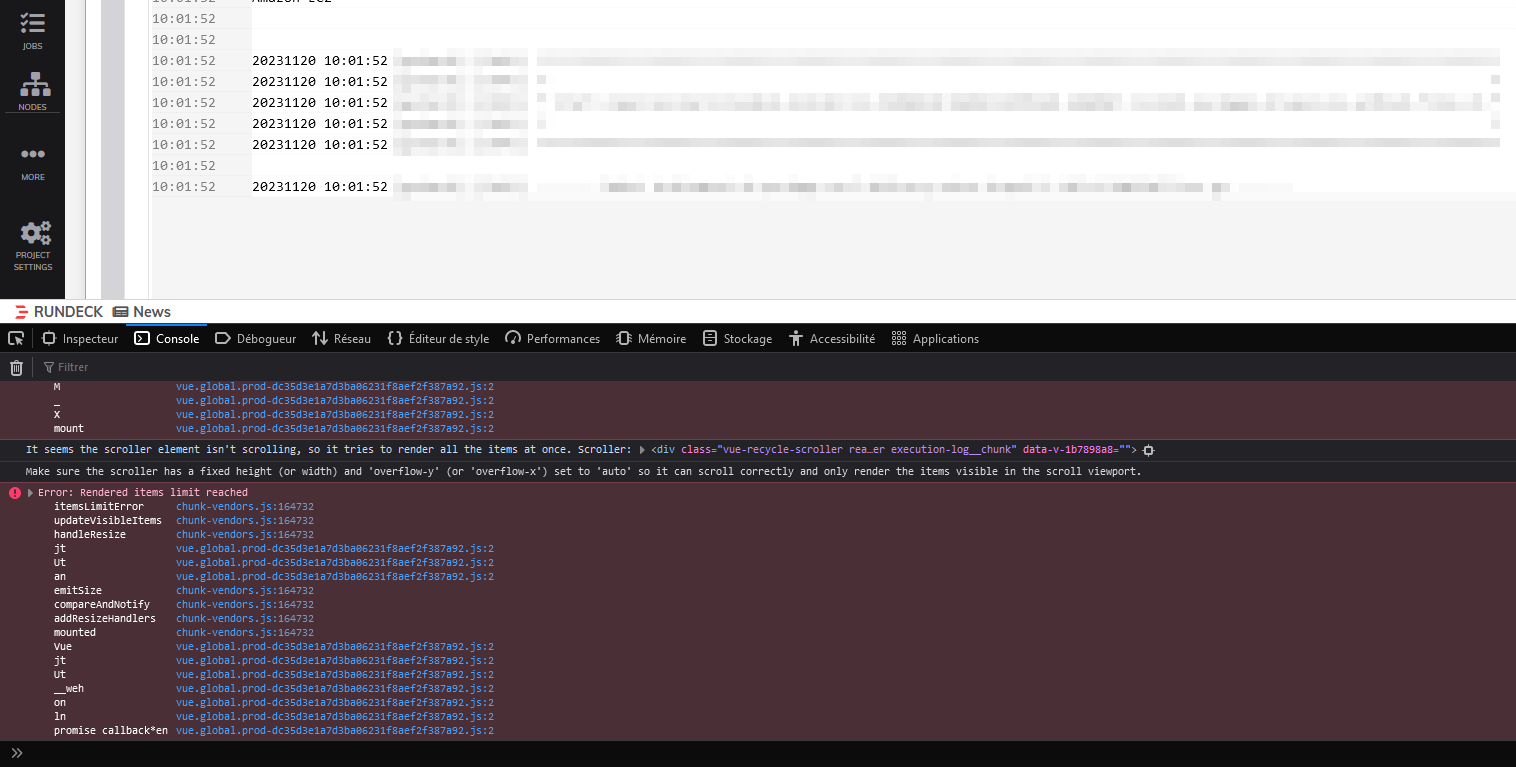 Error Rendered Items Limit Reached While Viewing Execution Log With A Long Output · Issue 