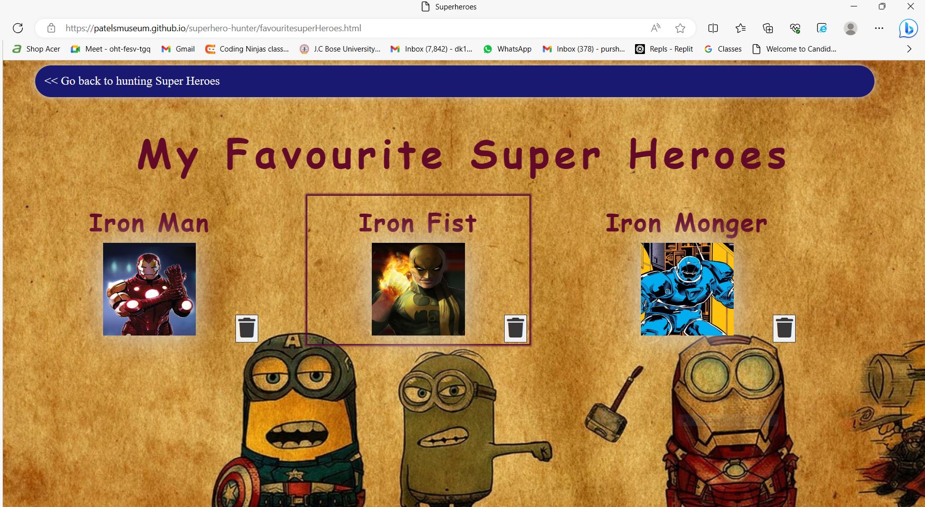 GitHub - patelsmuseum/superhero-hunter: A superhero hunter app